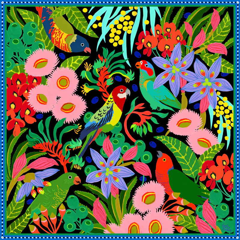Julie White Silk Scarf Into the Garden | Shop Scarves at Morris et al