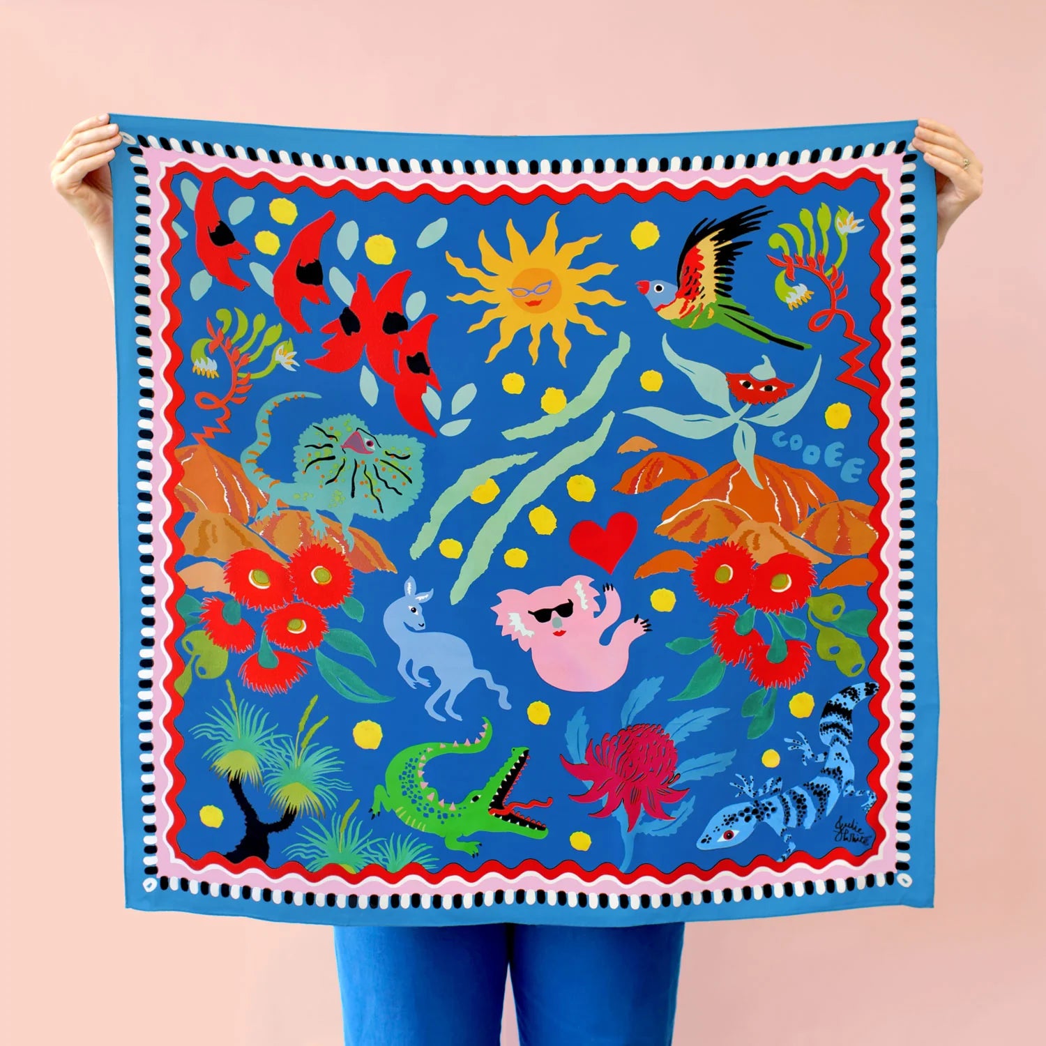 Julie White Silk Square Scarf Rainbow Oz | Shop Scarves at Morris et al